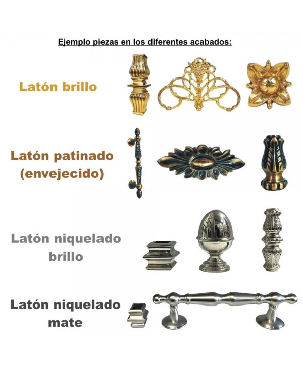 Números estándar de latón brillo para colocar en las fachadas 47-PVL